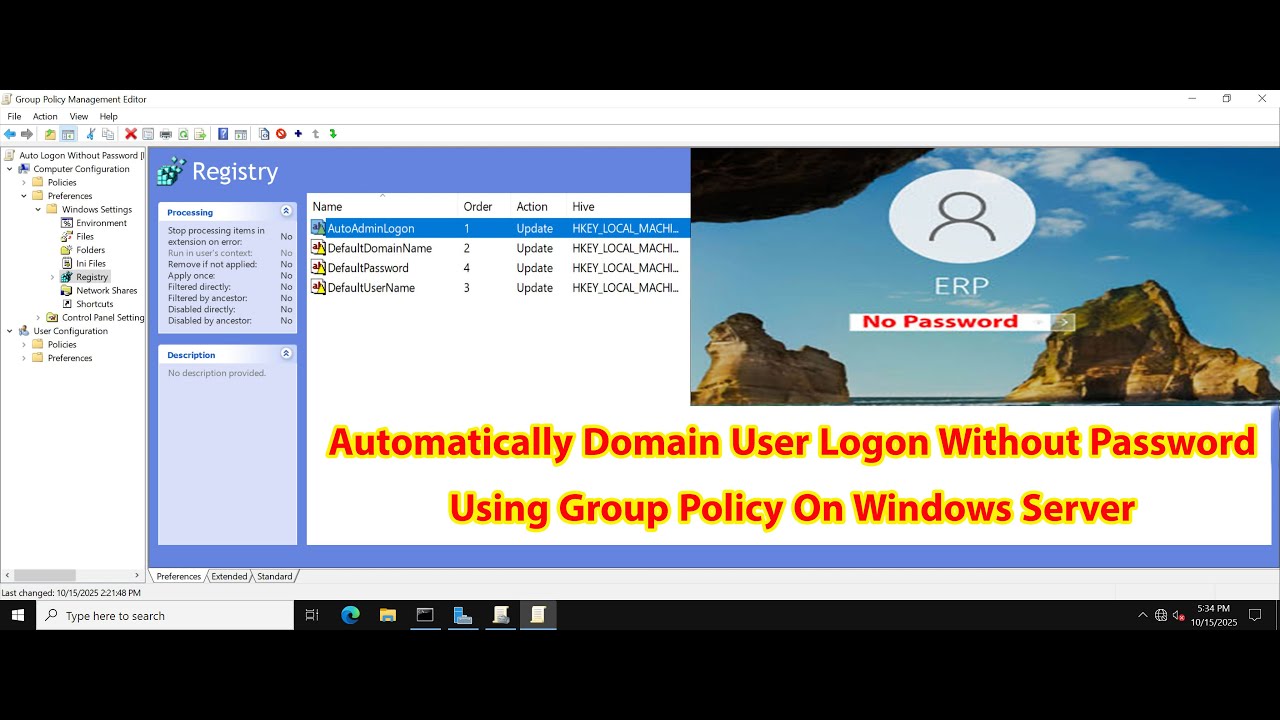 How To Allow Automatic Domain User Login Without Password Through Group ...