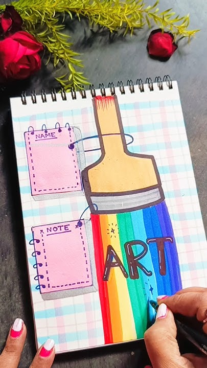 DIY Colorful Front Page Idea | Art Notebook 🎨 #shorts #frontpage #art ...