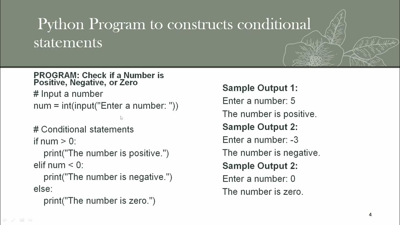 EX 1 Python Program to constructs conditional statements - YouTube