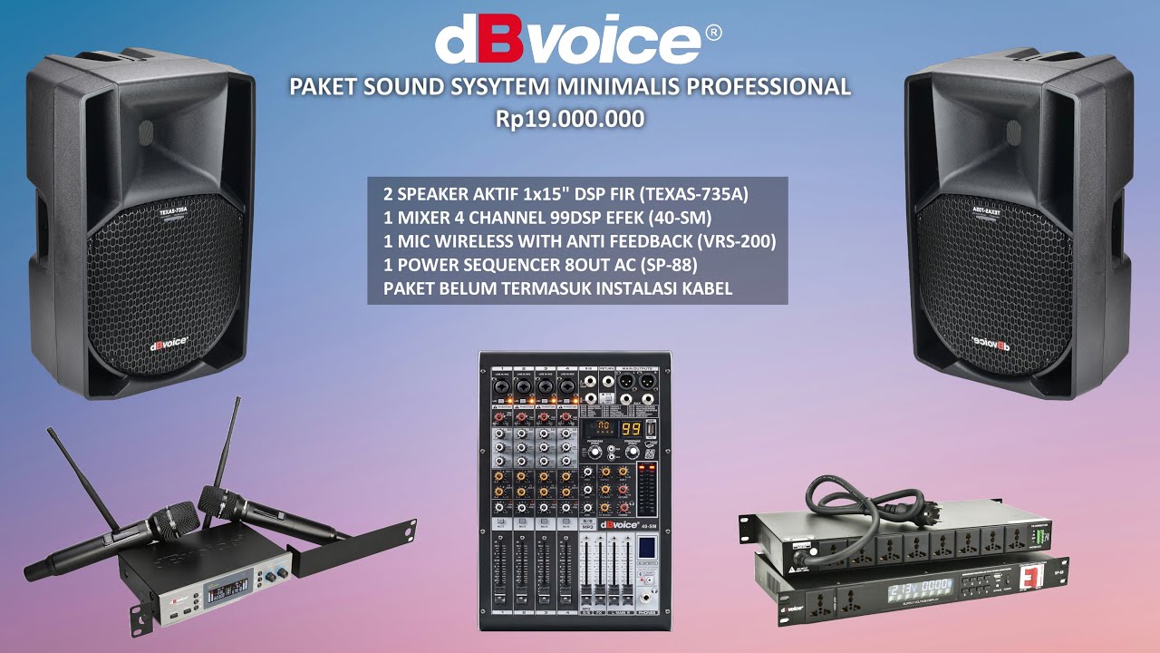 PAKET Sound System Aktif Speaker 15" Professional with DSP FIR | Rp19 ...