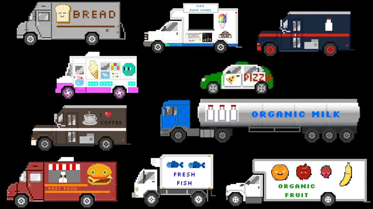 Food Vehicles - @TheKidsPictureShow - YouTube
