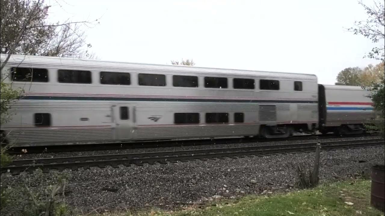 Amtrak 168 West in Wyanet, IL 11/12/21 - YouTube