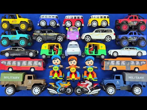 Toy Cars & Trucks Show 🚍 Jeep, Pajero, City Bus & Auto Rickshaw for Kids