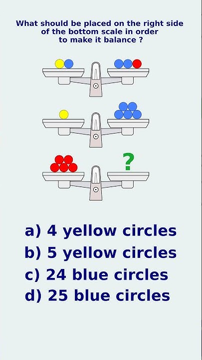 CAN YOU BALANCE THE SCALE ? A SCALE PUZZLE - MATH TEASER #shorts # ...