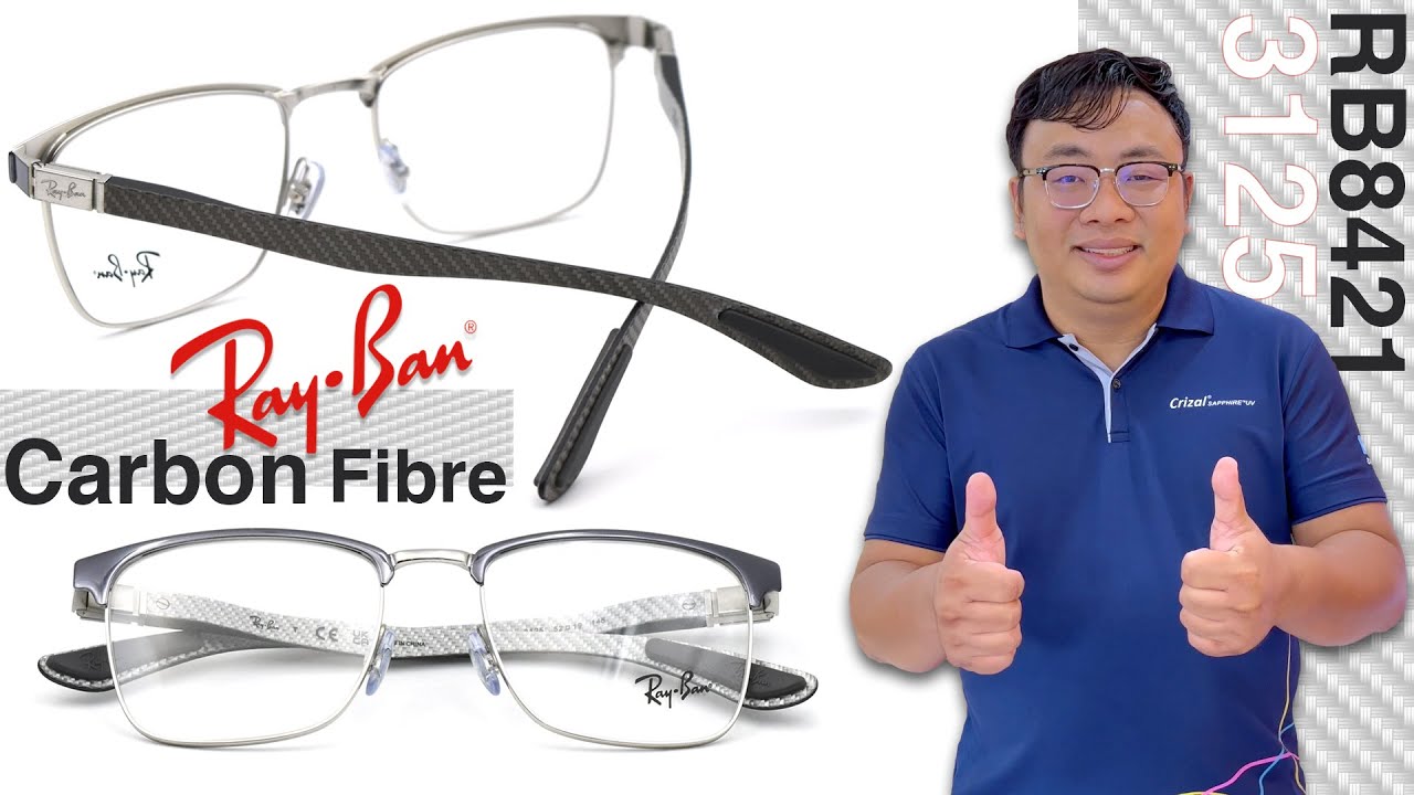 Gọng kính Ray-Ban Carbon RB8421 3125, chất liệu quyết định giá trị thời ...