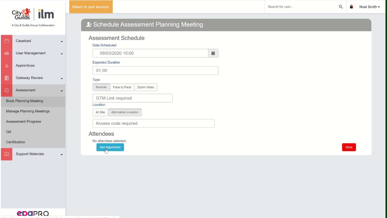 How to book a Planning Meeting in EPA Pro - YouTube