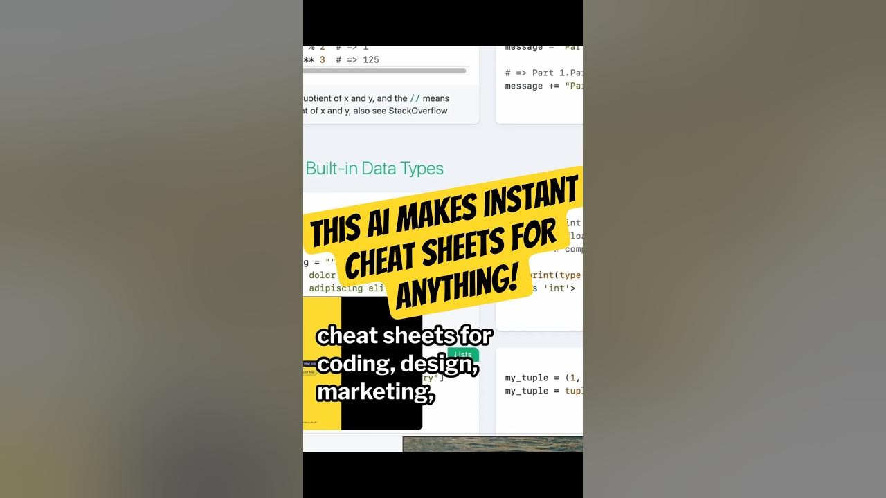 This AI Makes Instant Cheat Sheets for Anything! | QuickRef Me - YouTube