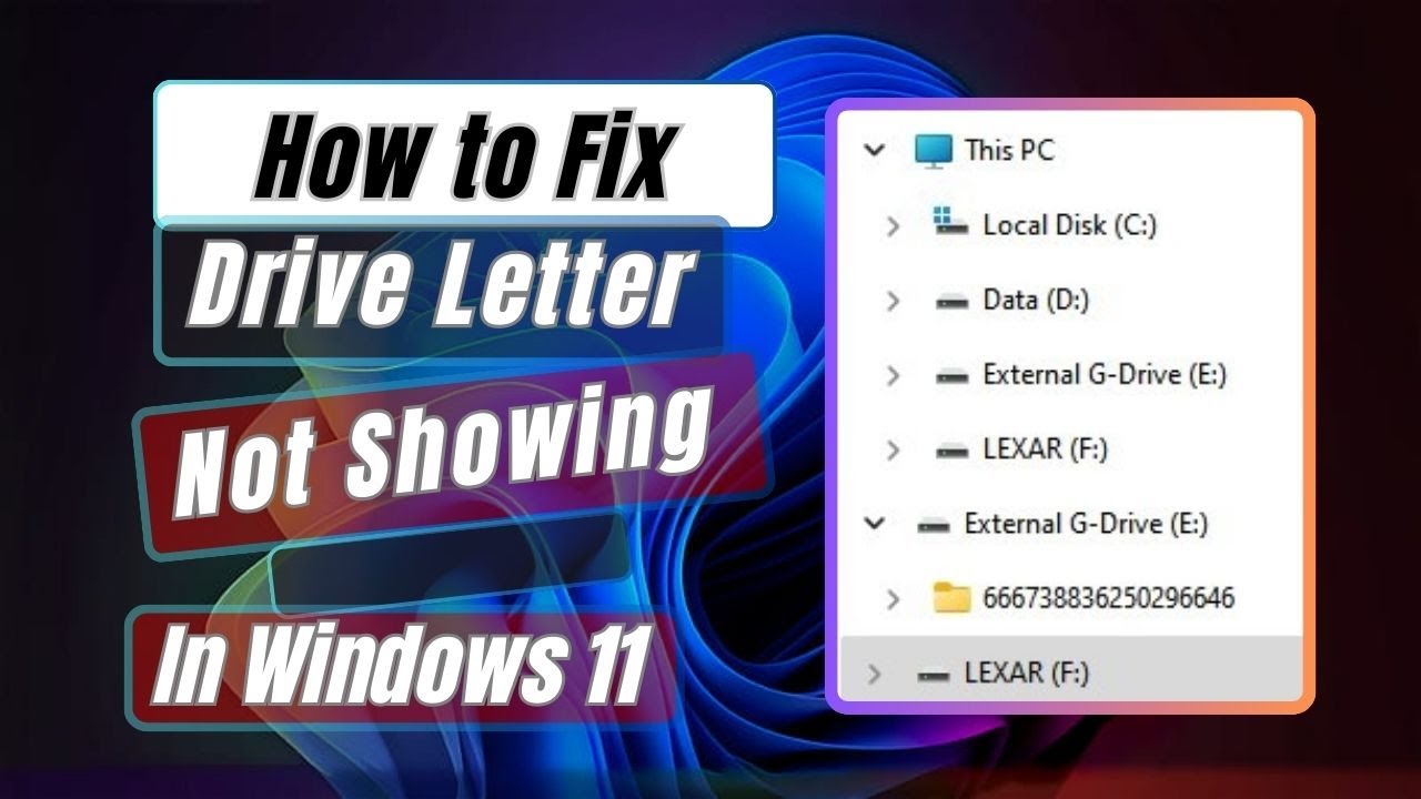 How to Fix Drive Letter Not Showing In Windows 11 [Easy Step] - YouTube
