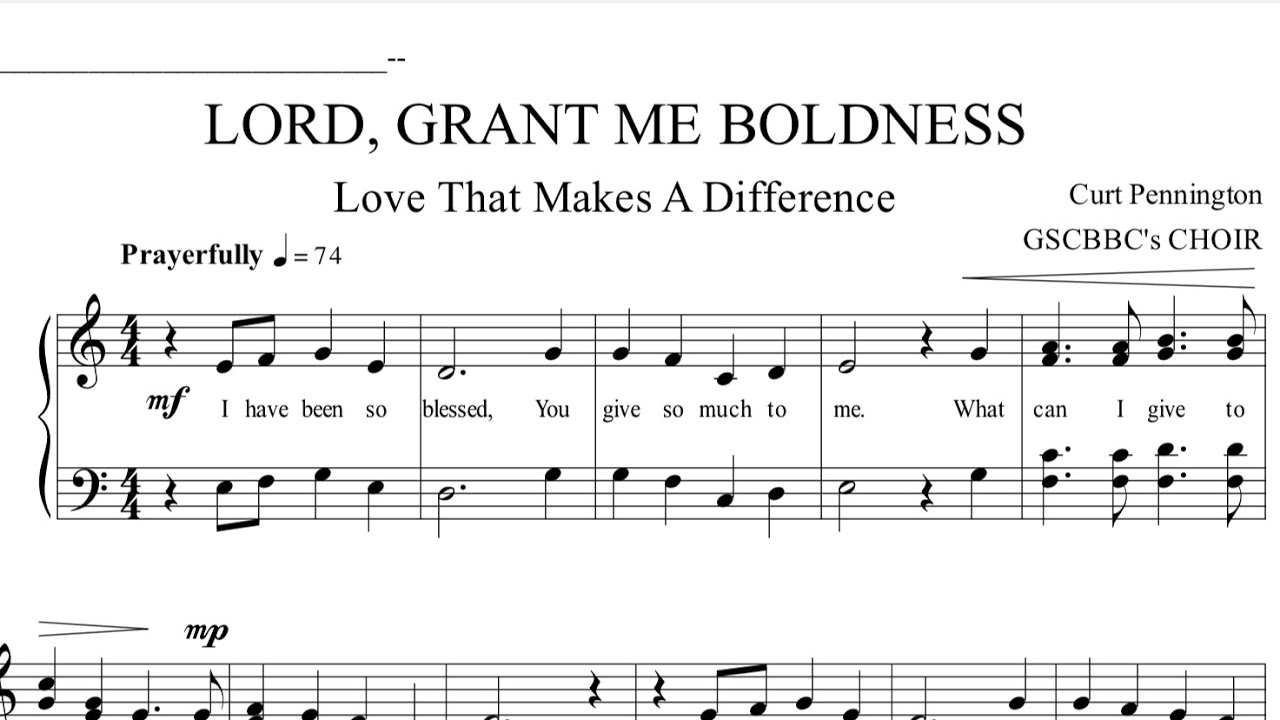 LORD, GRANT ME BOLDNESS (Curt Pennington) - Accompaniment/Minus One ...