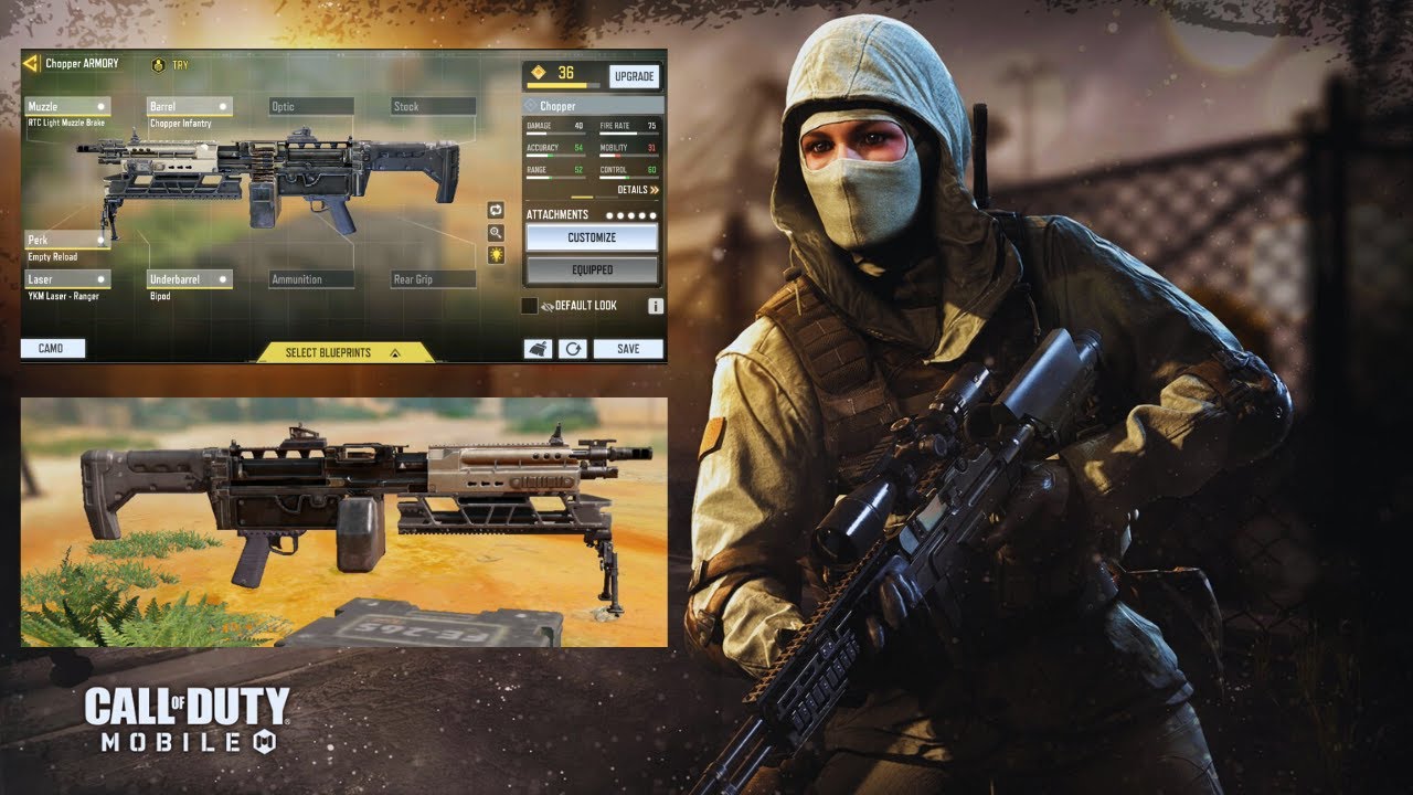 CHECK THIS CUSTOM OVERPOWERED CHOPPER GUN |CODM | No Commentry - YouTube