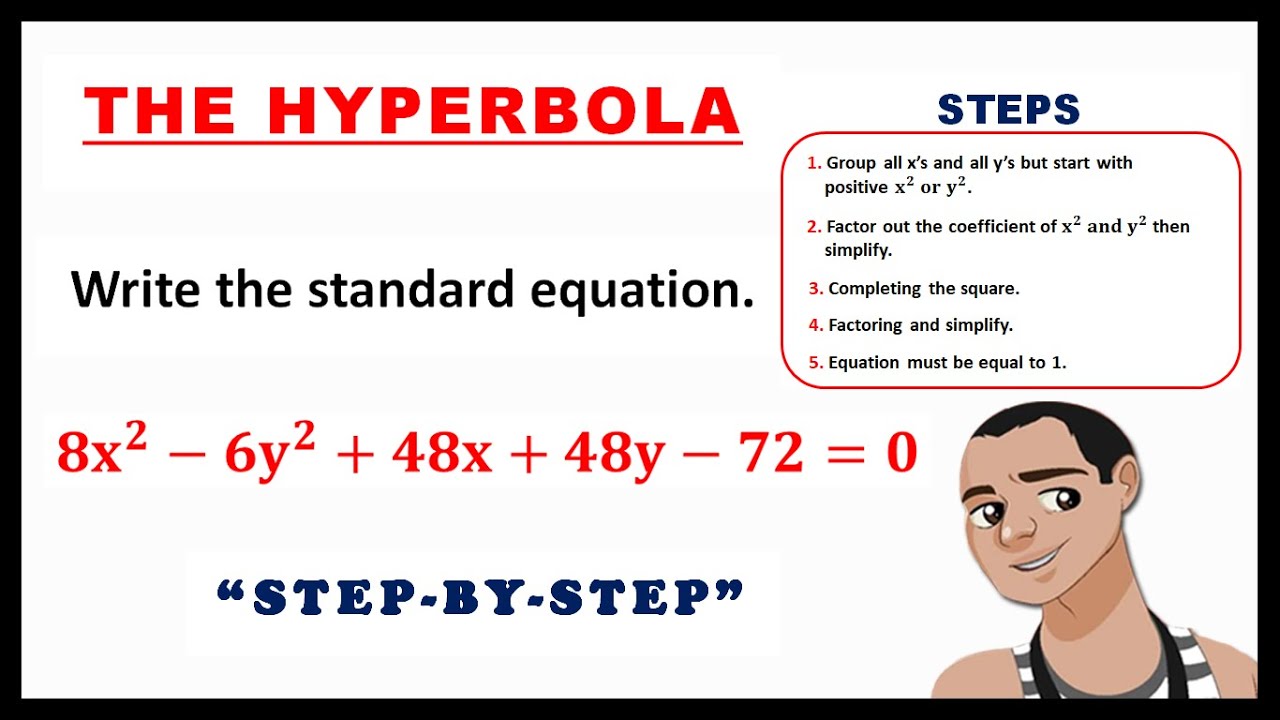 WRITING STANDARD EQUATION OF HYPERBOLA || CONIC SECTION - YouTube