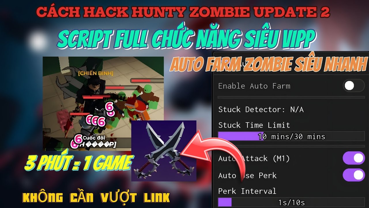 Cách Hack Hunty Zombie Script auto farm zombie, auto radio, auto door ...