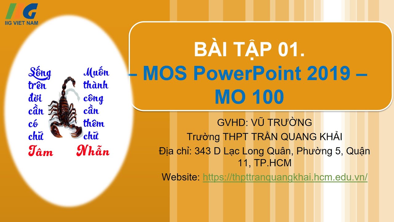 Mos PowerPoint 2016 (18) - MosPowerPoint2016 Bài tập 01 - MOS Microsoft ...