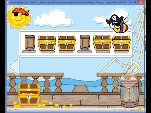 Busy Bees Pattern Pirates PowerPoint Game - YouTube