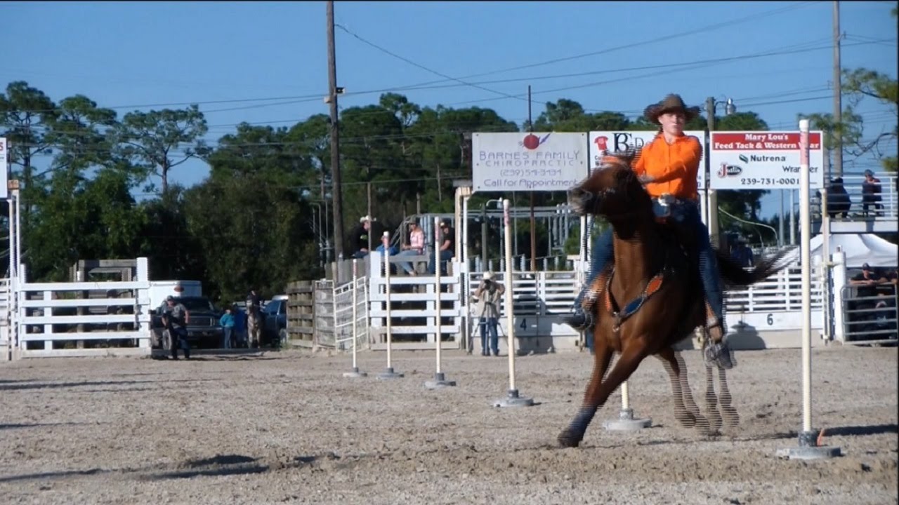 Cracker Day Rodeo - Pole Bending Event - YouTube