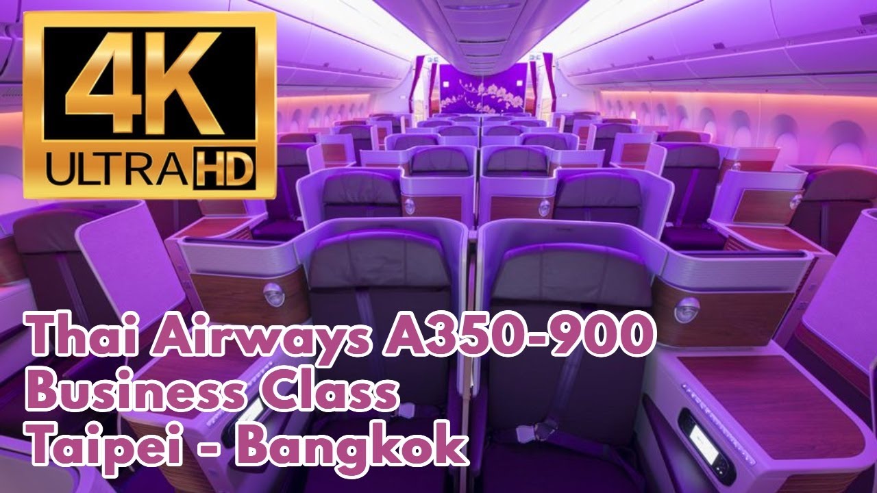 Thai Airways Taipei - Bangkok TG635 A350-900 (359) Royal Silk Business ...