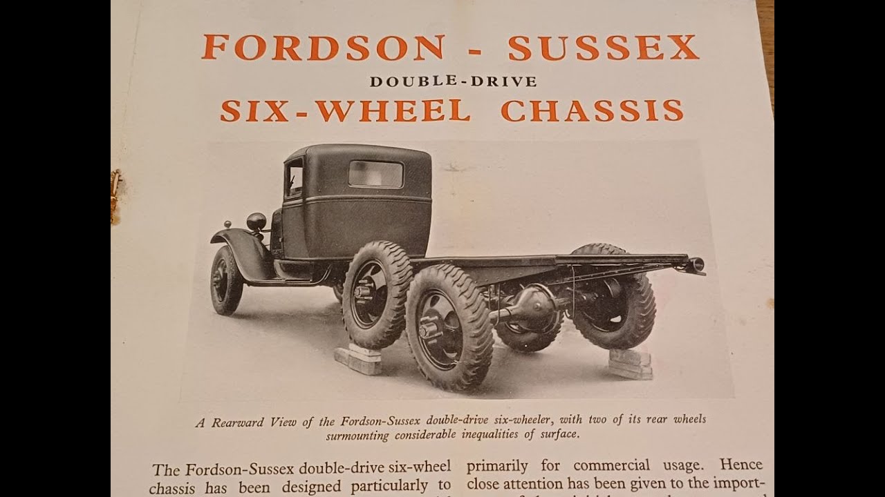Ford AA and BB Truck 6 wheel chassis Brochure England Fordson Surrey ...