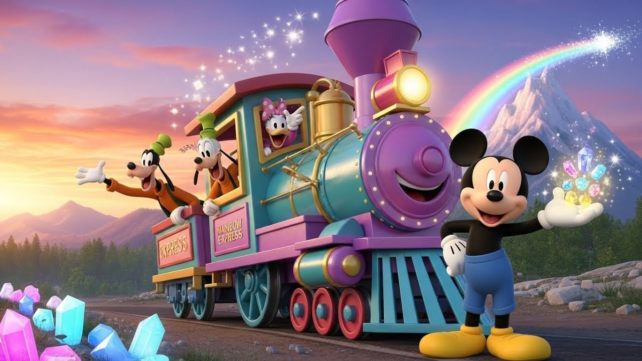 Mickey Mouse & Friends Mountain Train Adventure | 3D Cartoon Story for ...