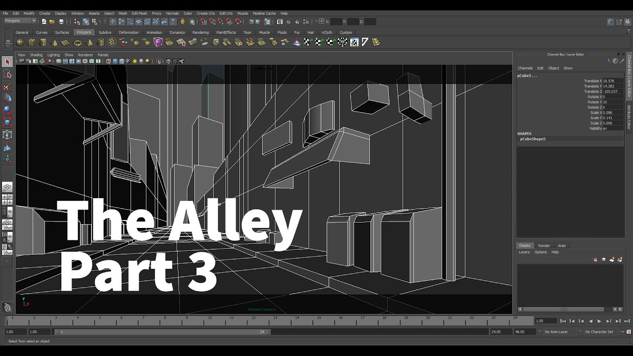 The Alley - Part 3 - Modeling (Scene geometry layout) - YouTube