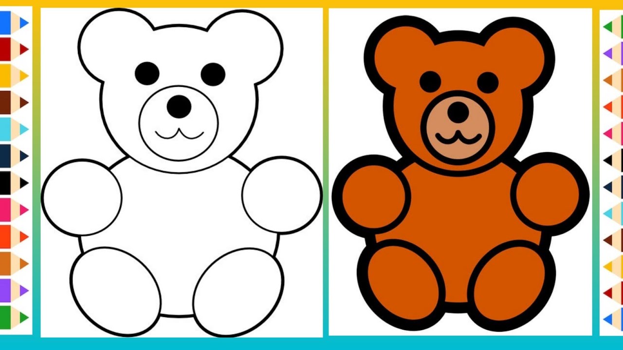 How drawing taddy bear || Taddy Bear || Simple drawing taddy bear easy ...