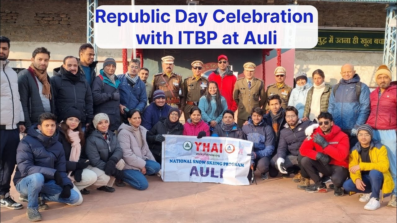 Republic Day Celebration with ITBP at Auli | YHAI Snow Skiing Program ...