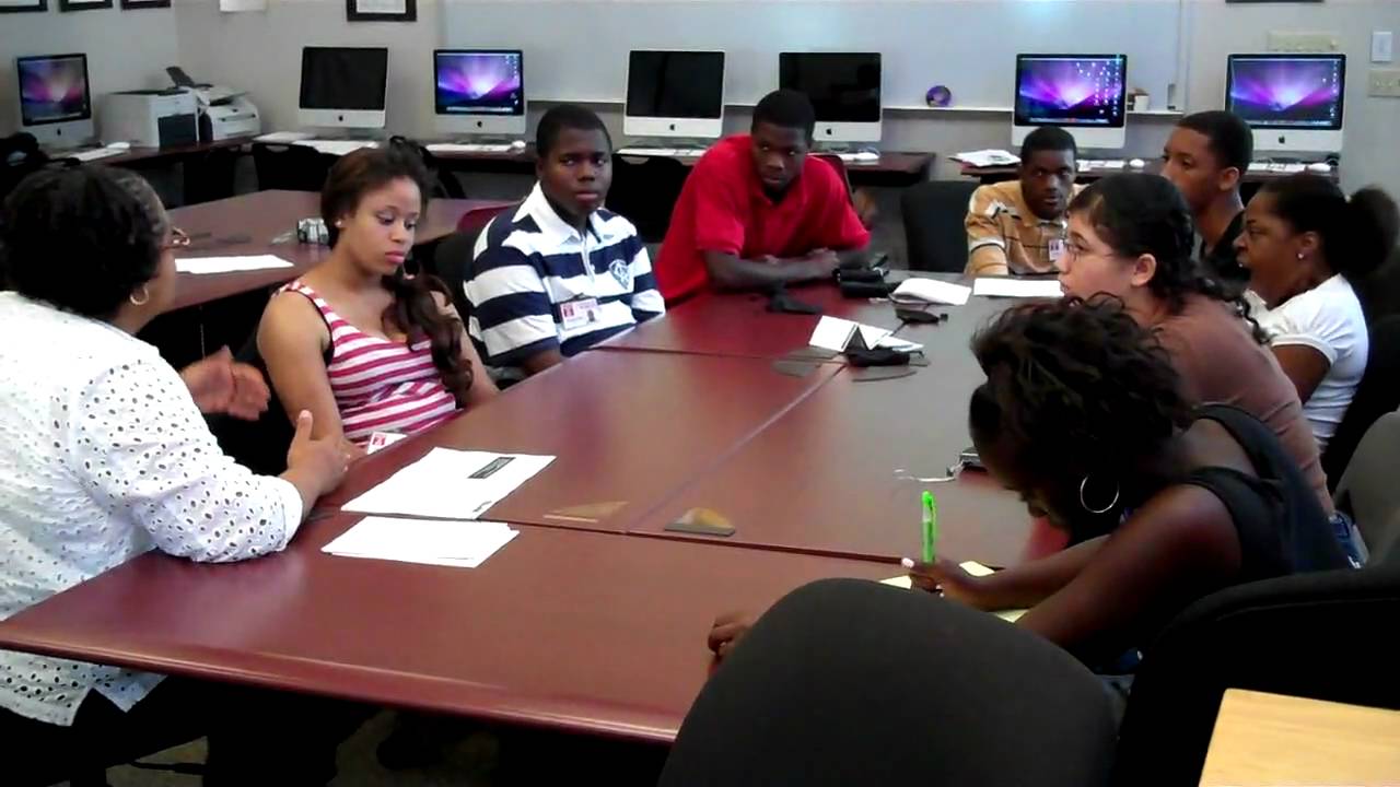 Students role play for interviews - YouTube