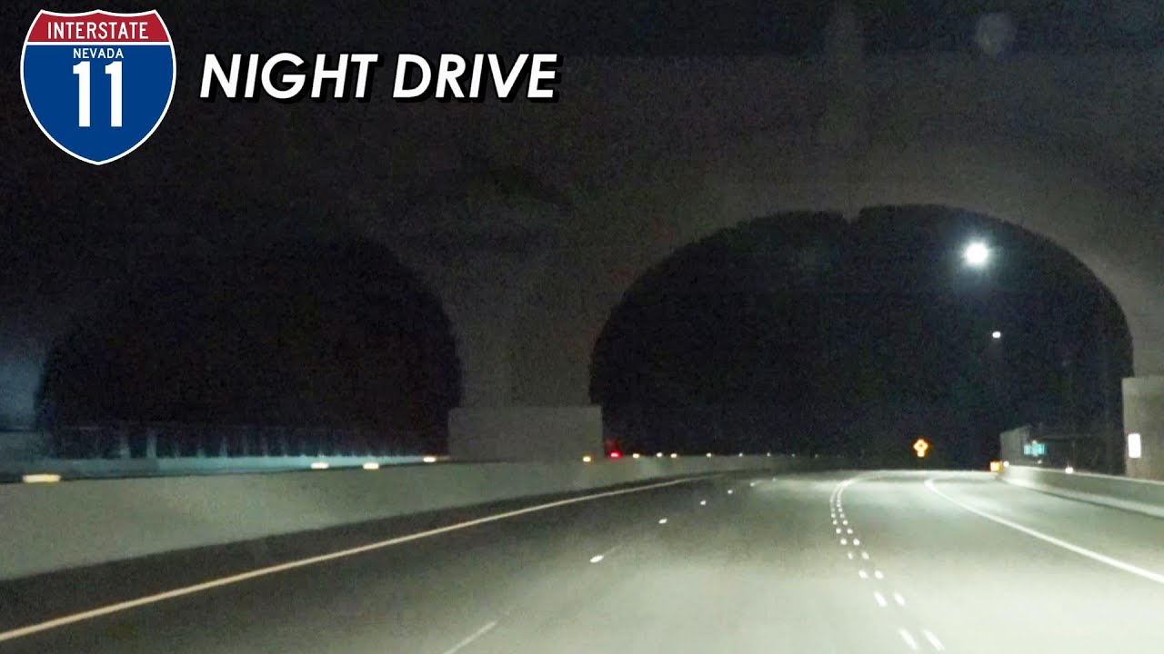 Interstate-11 & US-93 SOUTH at Night (Henderson NV to Mohave County AZ ...