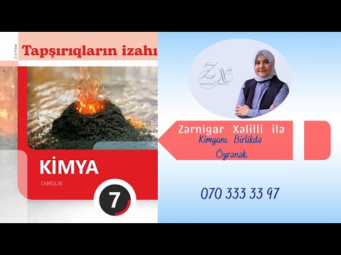 7-ci sinif Kimya 5.1 Kristallaşdırma üsulu səh.10 tapşırıq izahı