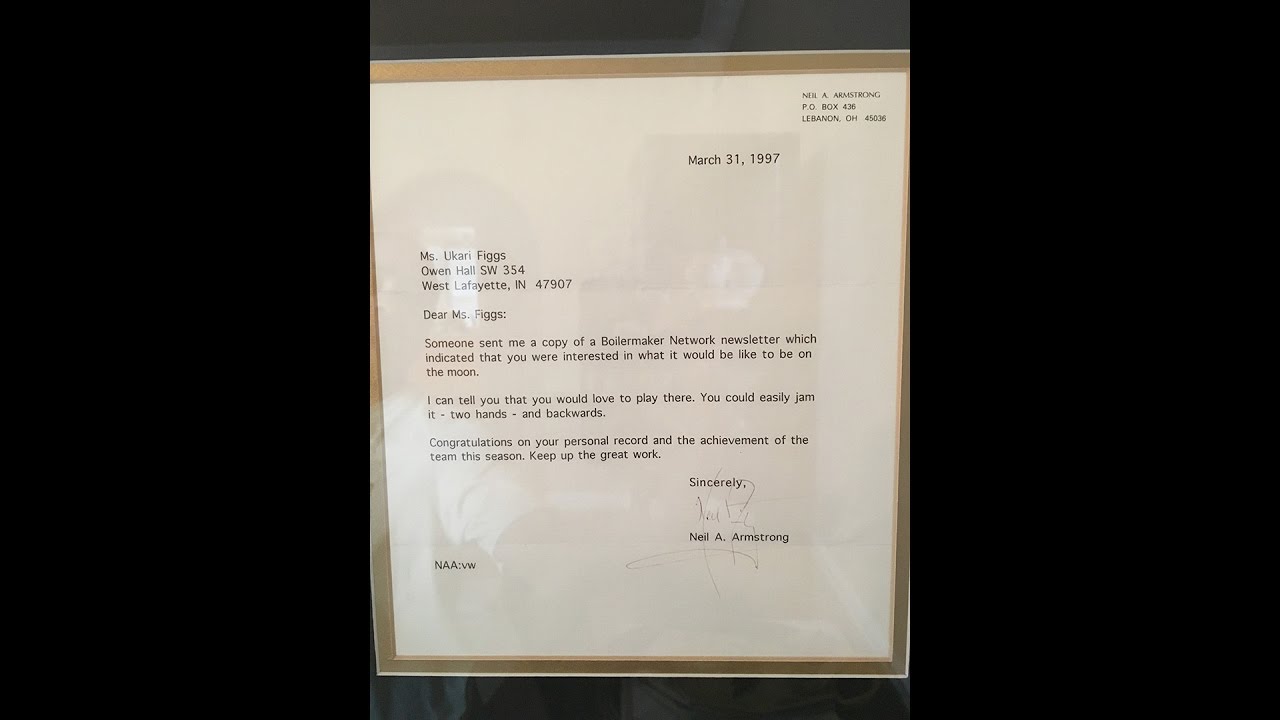 Ukari Figgs: Letter from Neil Armstrong - YouTube
