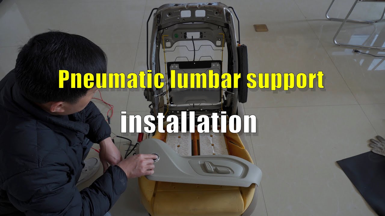 Pneumatic lumbar support installation - YouTube