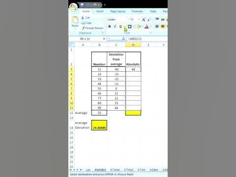 Avedev Function In Excel | Avedev Formula In Excel - YouTube