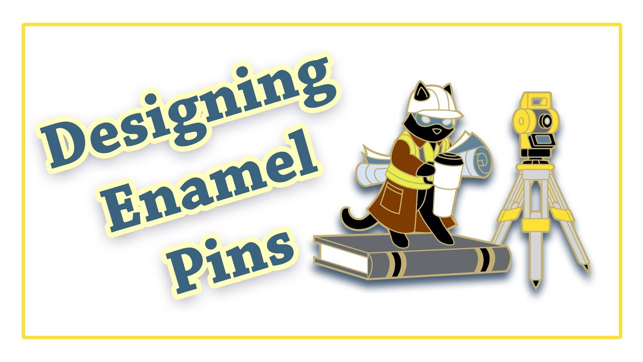 Designing Enamel Pins - Civil Engineering Cat - YouTube