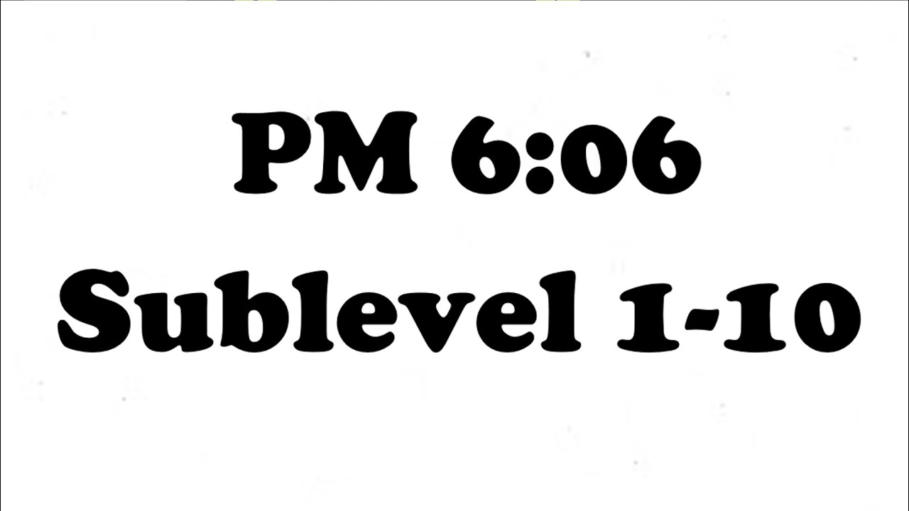 PM 606 sublevels 1-10 - YouTube