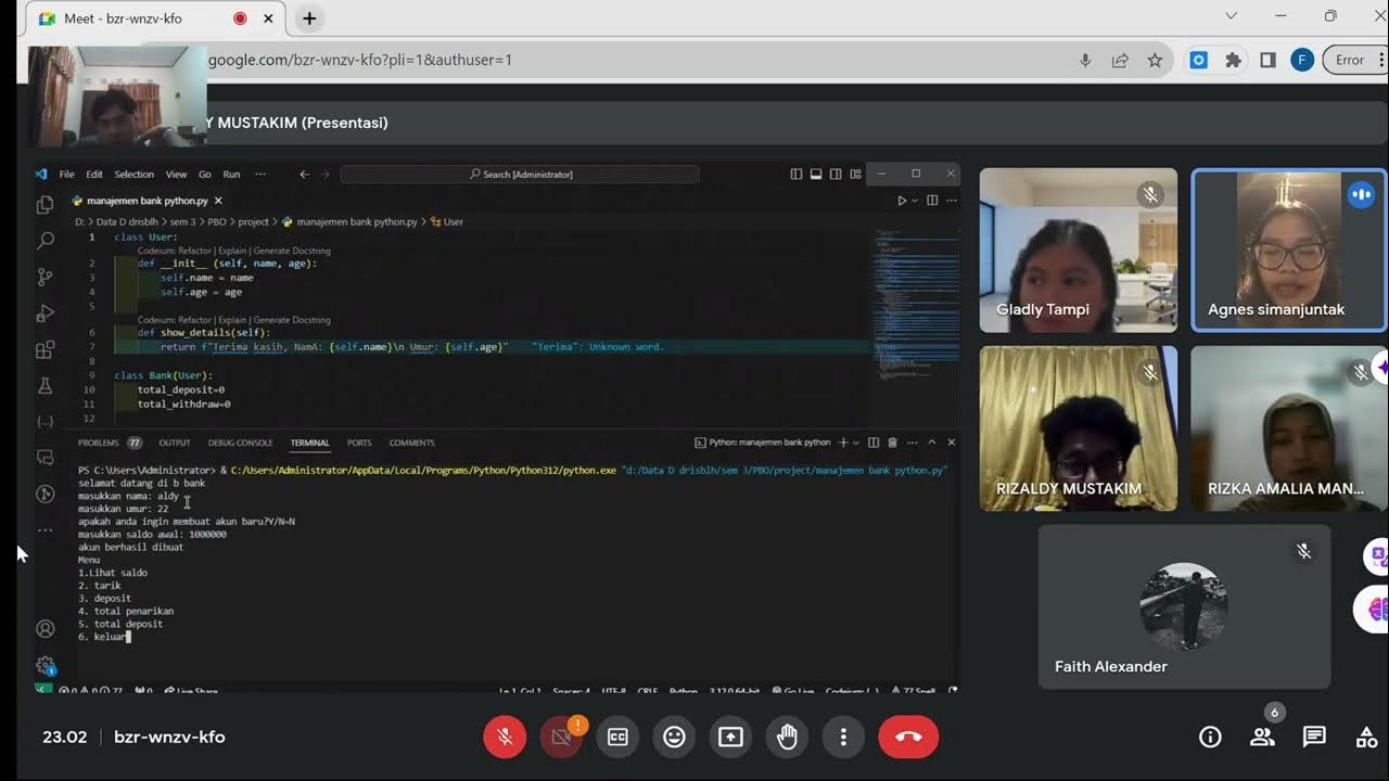 Sistem Manajemen Bank Sederhana Menggunakan Python ( Tugas Pemograman ...