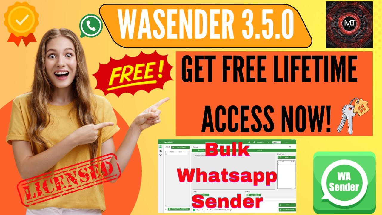 🔥 Wasender 3.5.0 – Unlimited WhatsApp Bulk Messaging Tool | Get FREE ...