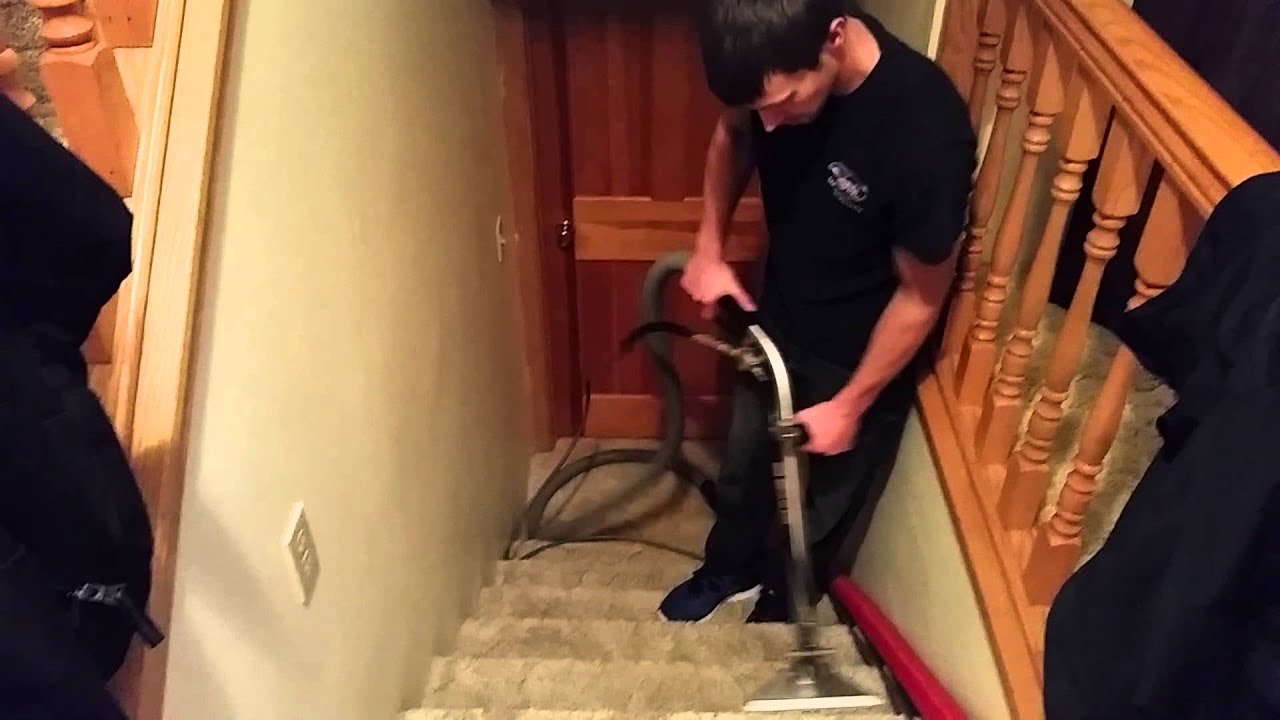Cleaning Stairs with Saiger's Steam Clean - YouTube