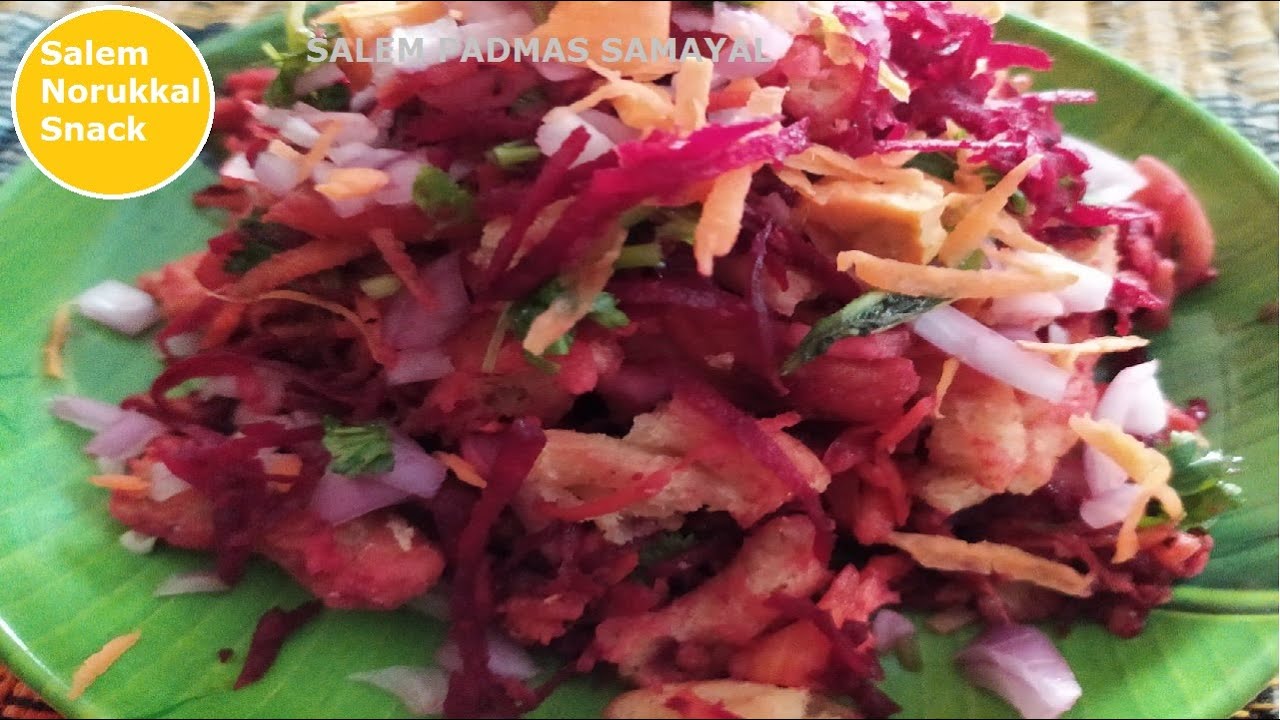 Salem Norukkal Recipe in Tamil | Evening Snacks | Murukku Thattai ...