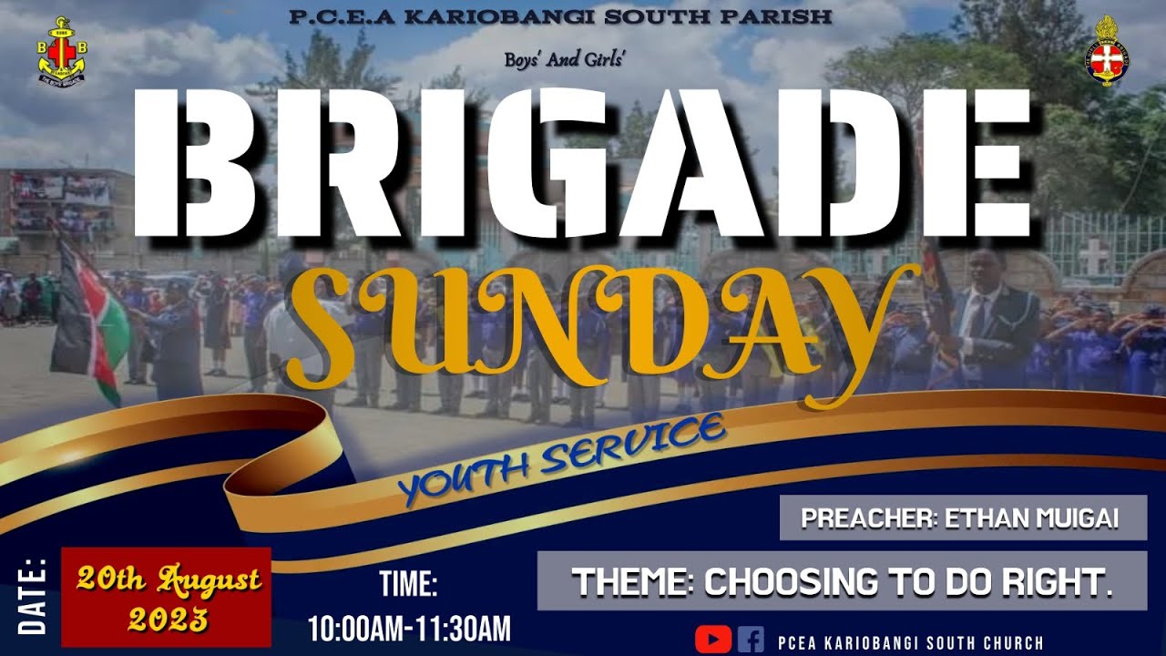 WELCOME TO OUR BRIGADE SUNDAY SERVICE |20th August 2023| - YouTube