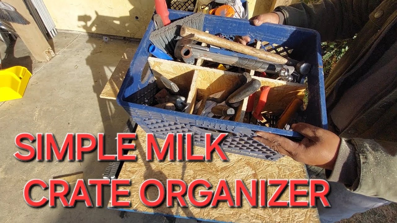 simple milk crate organizer - YouTube