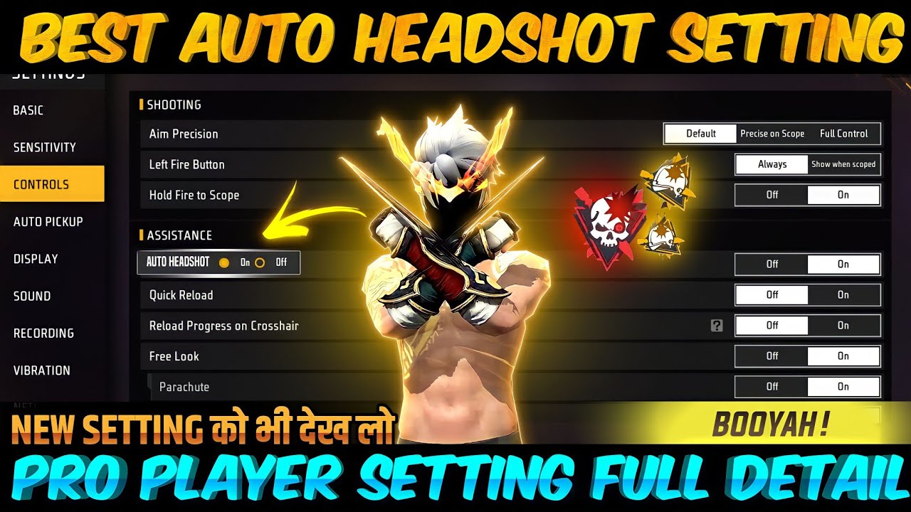 Free Fire Pro Settings [ Secret ] Sensitivity + Fire Button Size | New ...
