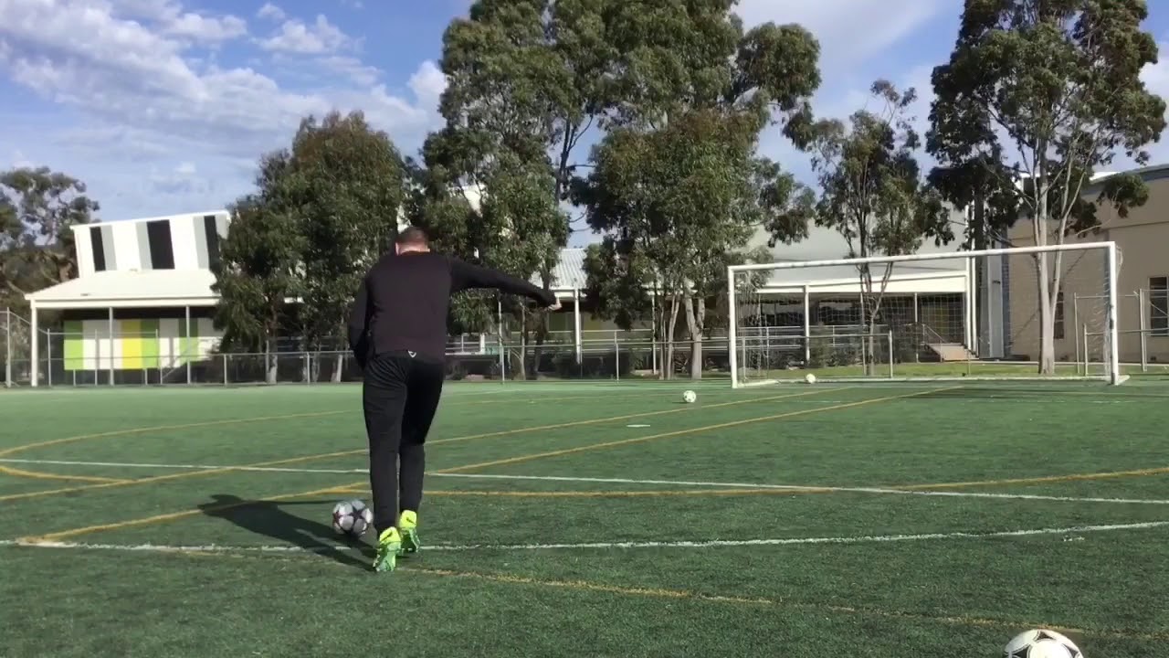 How to shoot with the laces | Soccer Strikers I Nine One Football - YouTube