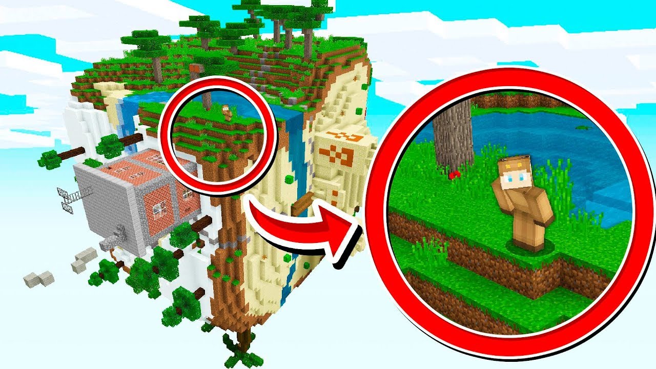 SURVIVING ON A GIANT CUBE IN MINECRAFT! - YouTube