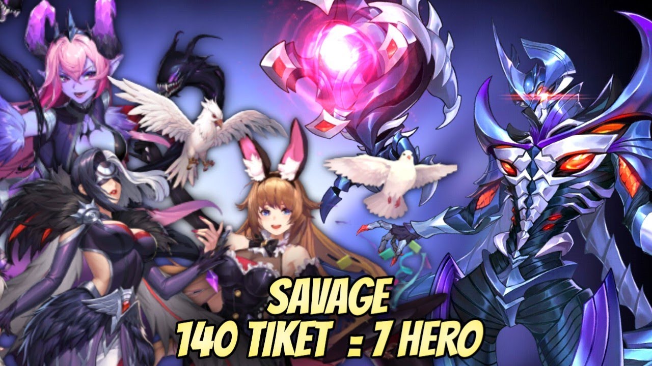SAVAGE !! GACHA 140X HERO MLA Mobile Legends Adventure - YouTube