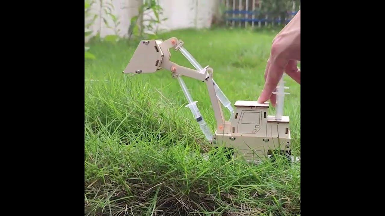Hydraulic Loader C4l Wooden Stem Sets Steameducation Steam Diy Steamactivities Robot Youtube