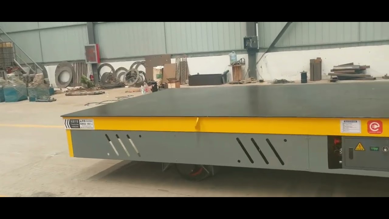 Aifite trackless electric flat car - YouTube