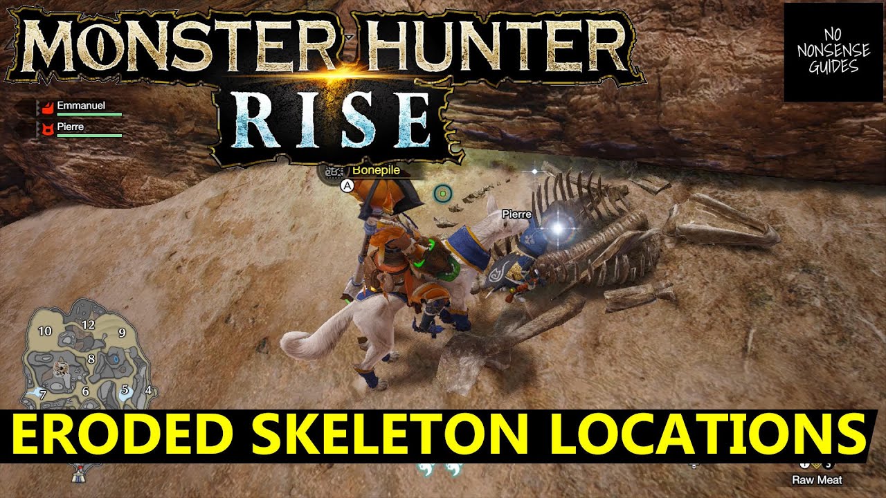 Monster Hunter Rise Eroded Skeleton Locations - YouTube