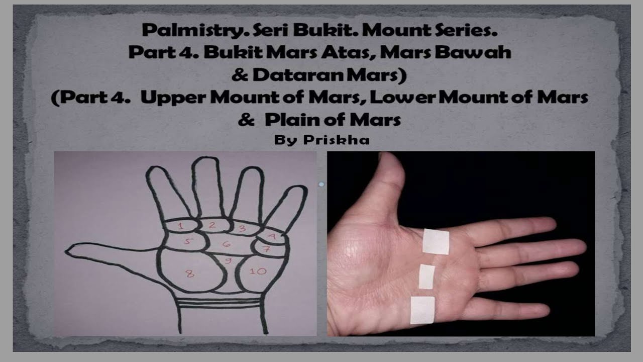 Palmistry Mount Series. Part 4. Bukit Mars (Mounts of Mars). - YouTube