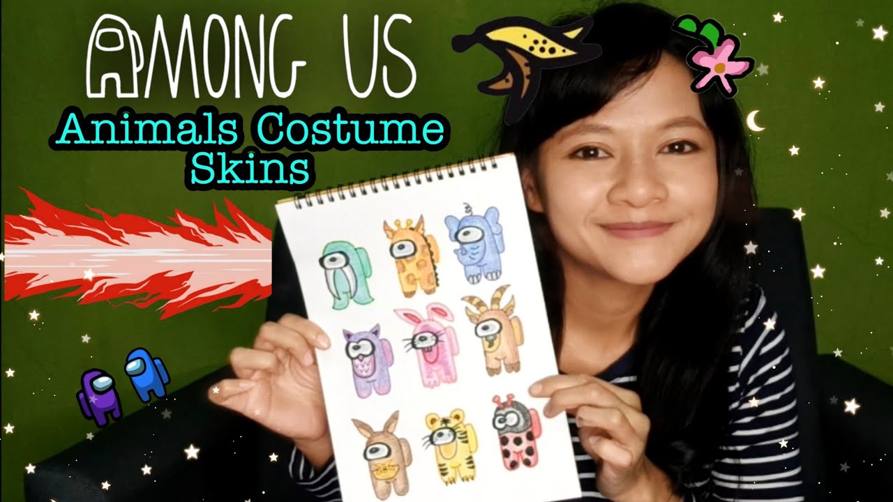 How To Draw AMONG US Animals Costume Skins | Art Tutorial | #amongus # ...