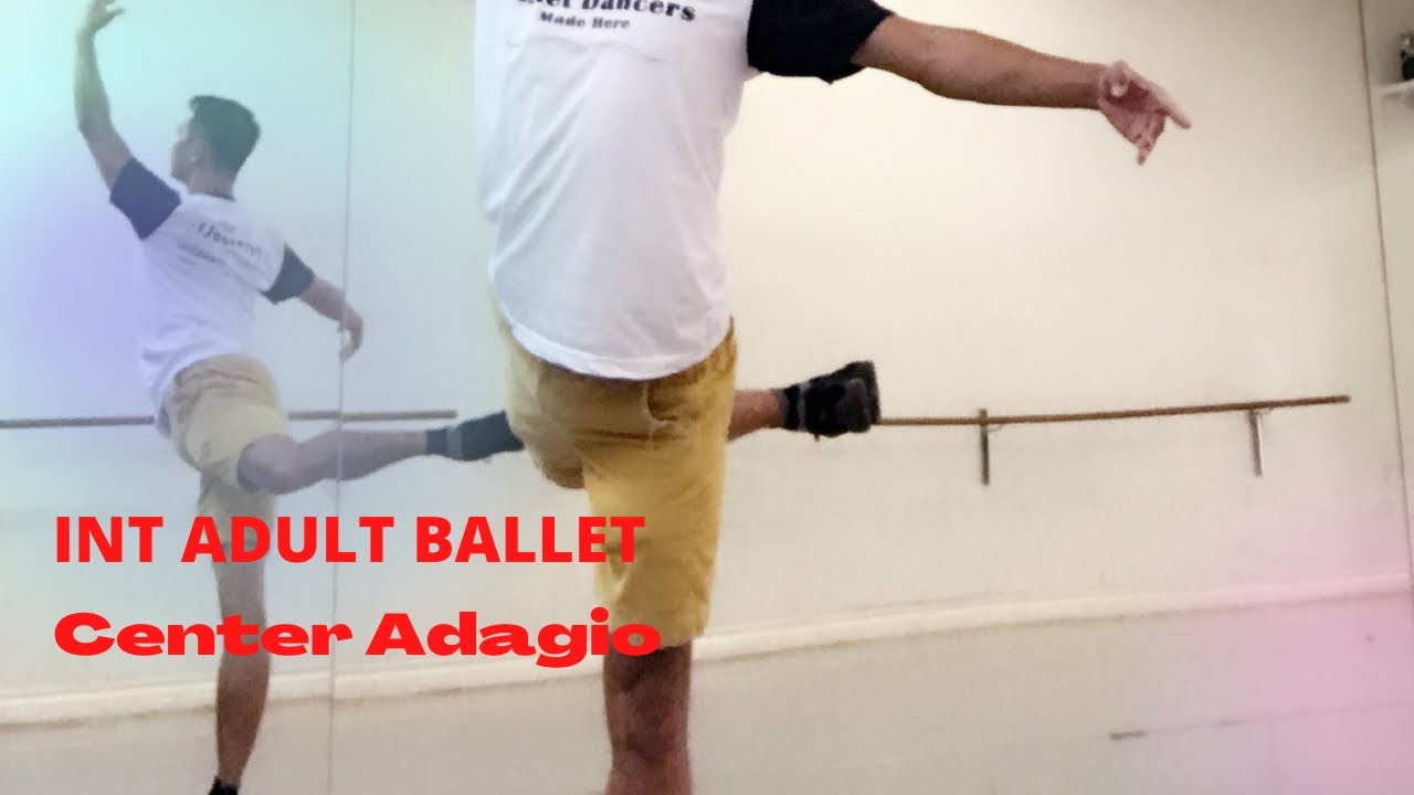 Center adagio, intermediate adult ballet class demo - YouTube
