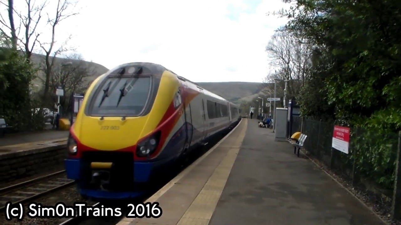 EMT Class 222, 222003 passing Hazel Grove & Edale (9th April 2016 ...